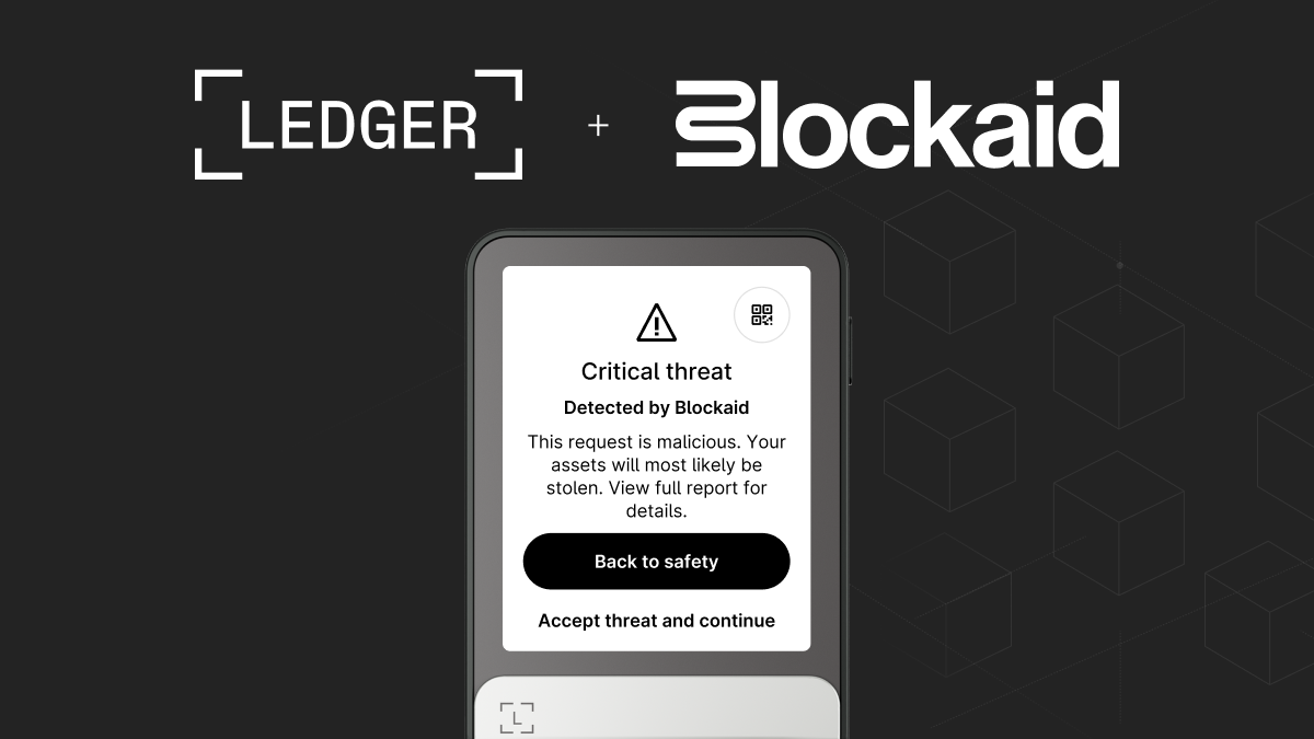 How Blockaid Helps Ledger’s Transaction Check Mitigate Blind Signing Risks | Blockaid Blog